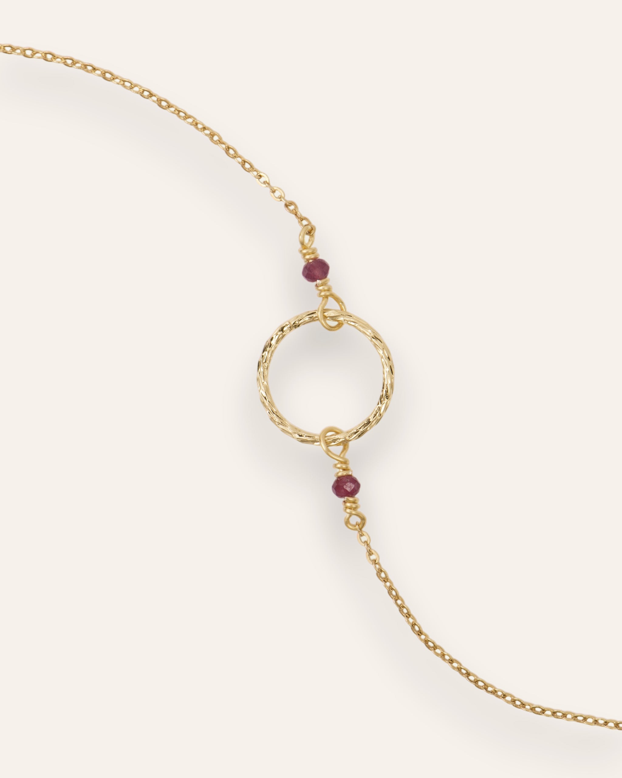 Alice Ring Bracelet Gold Plated and Pink Tourmaline • AGLAIA France